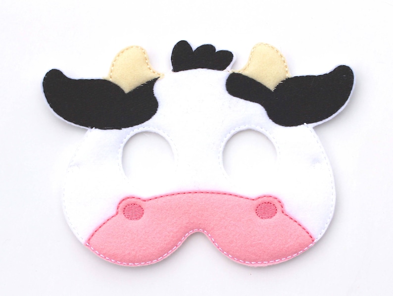 Kids Cow Mask Farm Animal Costume Felt Mask Kids Face | Etsy