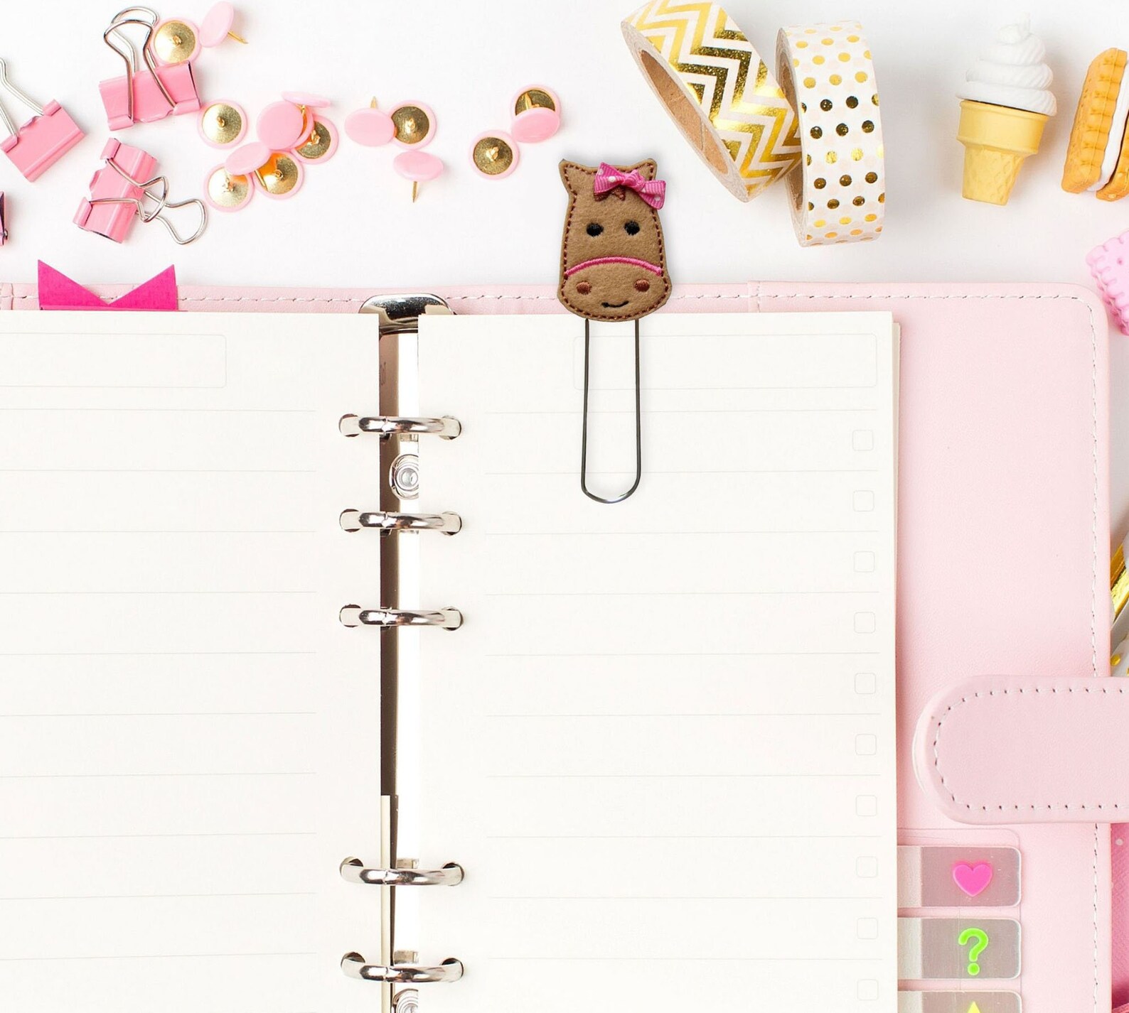 Extra LARGE Paperclip Bookmark, Horse Bookmark, Felt Bookmark ...