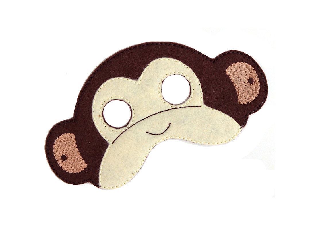 Kids Monkey Mask, Monkey Costume, Felt Mask, Kids Face Mask, Animal ...
