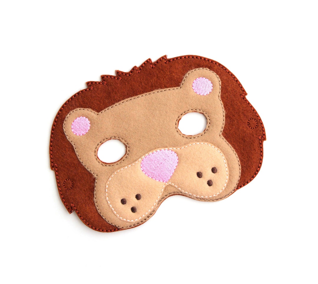 Kids Lion Mask, Lion Costume, Zoo, Felt Mask, Kids Face Mask, Animal ...