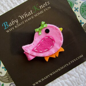 Bird Hair Clip, Pink Bird Baby Hair Clippies, Girl Barrette, Hcbird02 ...