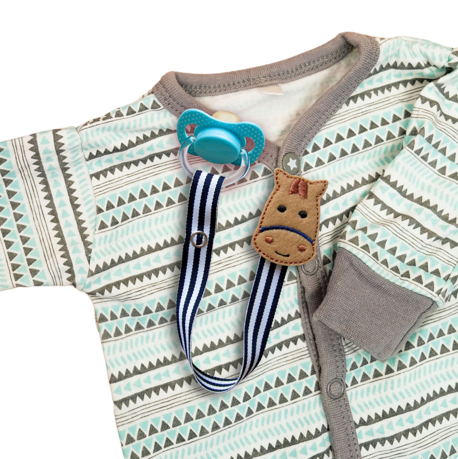Baby Boy Horse Clip, Navy Blue Horse Pacifier Clip, Horsey Pacifier ...