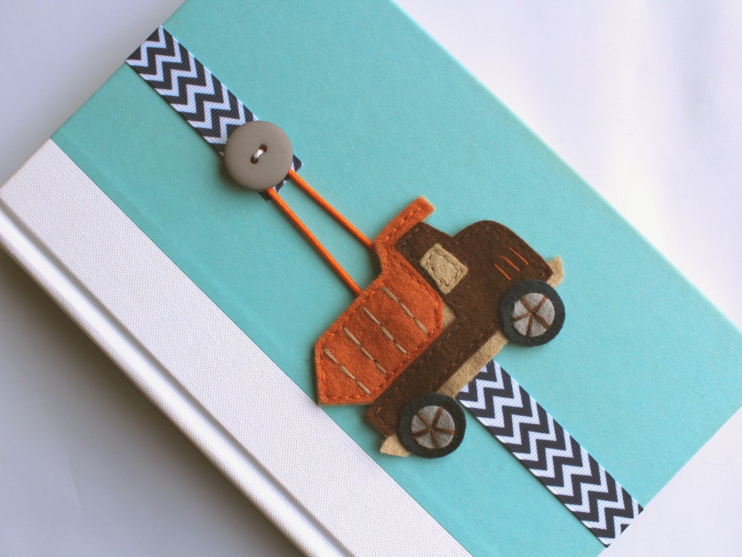 Elastic Ribbon Bookmark, Kids Bookmark, Truck Bookmark, Dump Truck ...