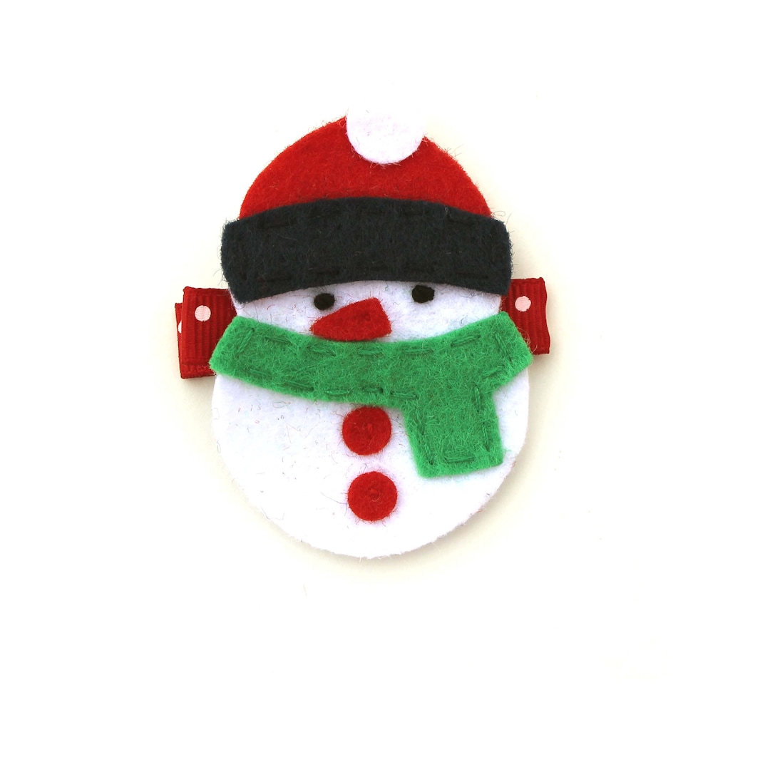 Snowman Hair Clip, Snow Man, Winter Hair Clip, Baby Hair Clippies, Girl ...