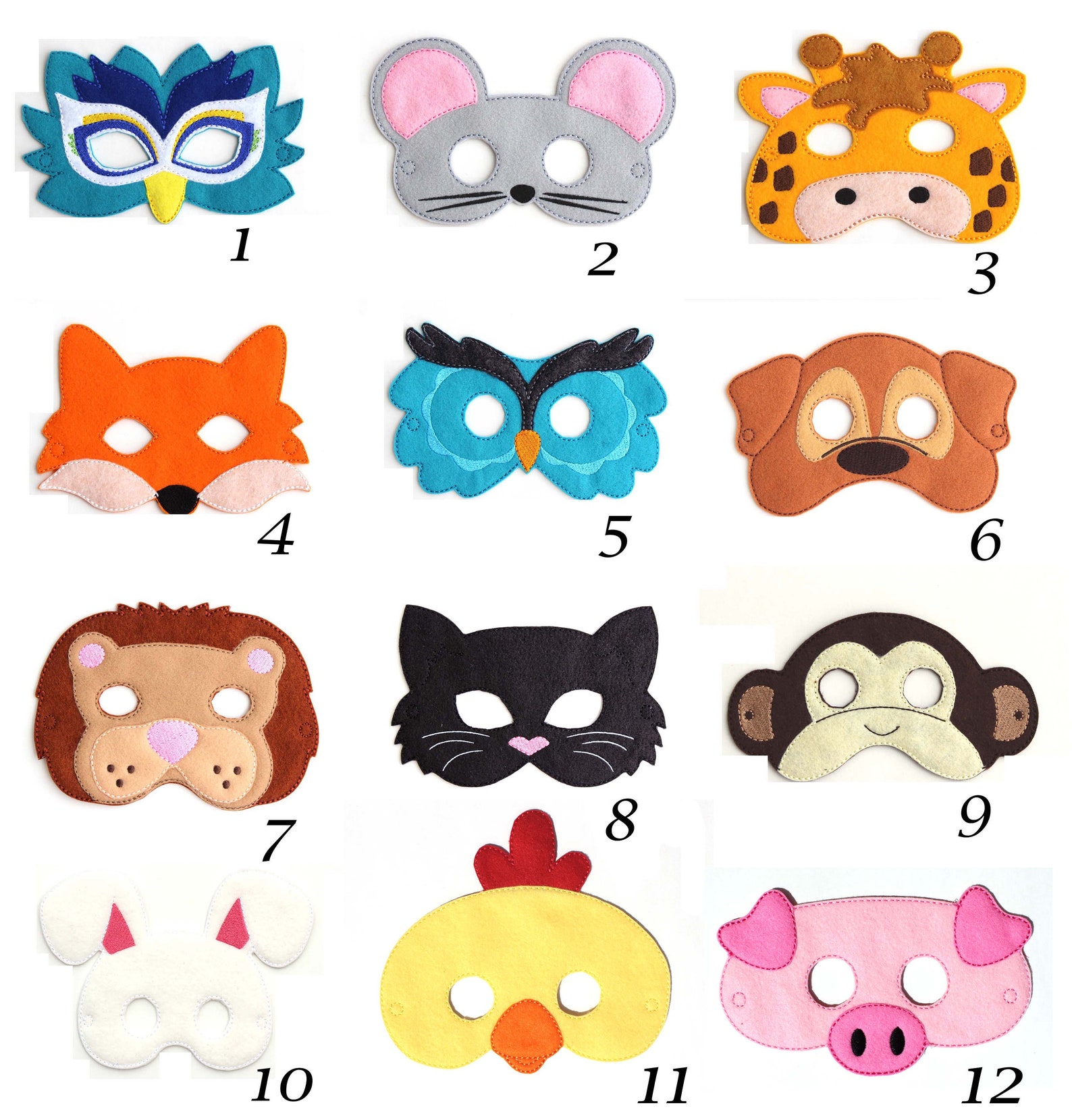 Kids Mouse Mask Mouse Costume Felt Mask Kids Face Mask | Etsy