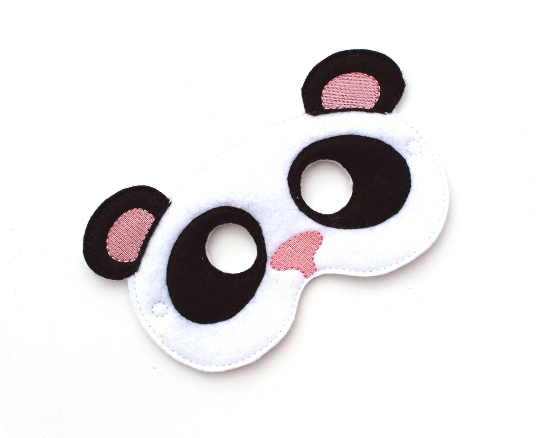 Kids Panda Mask, Panda Costume, Bear Mask, Felt Mask, Kids Face Mask ...