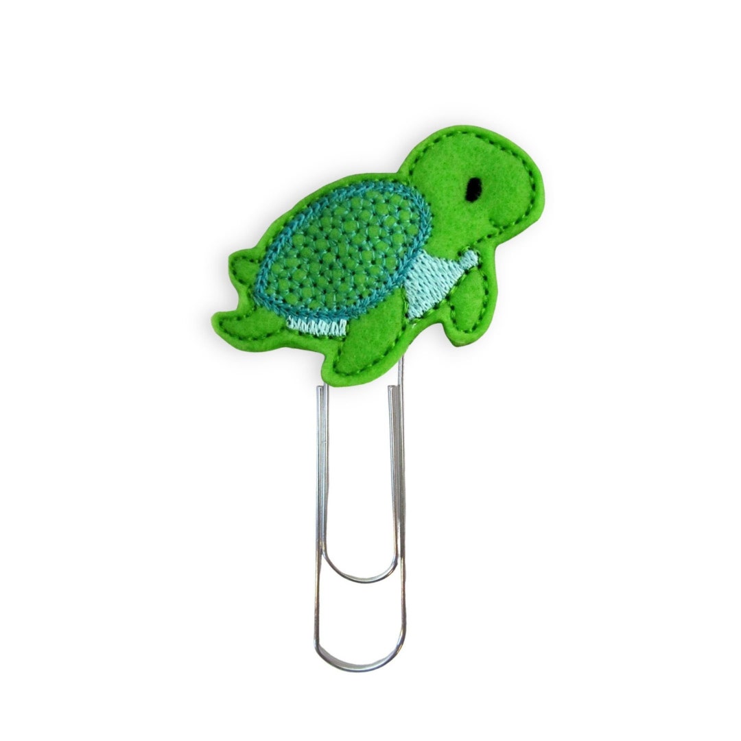 Extra LARGE Paperclip Bookmark, Turtle Bookmark, Felt Bookmark ...