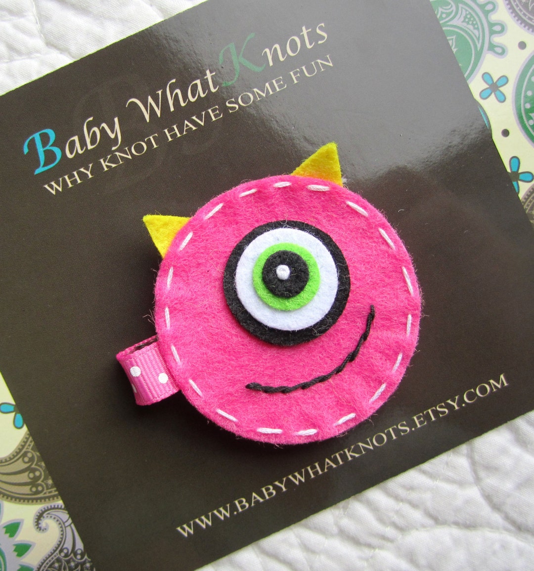 Pink Monster Hair Clip, Monster Hair Clippies, Girl Barrette ...