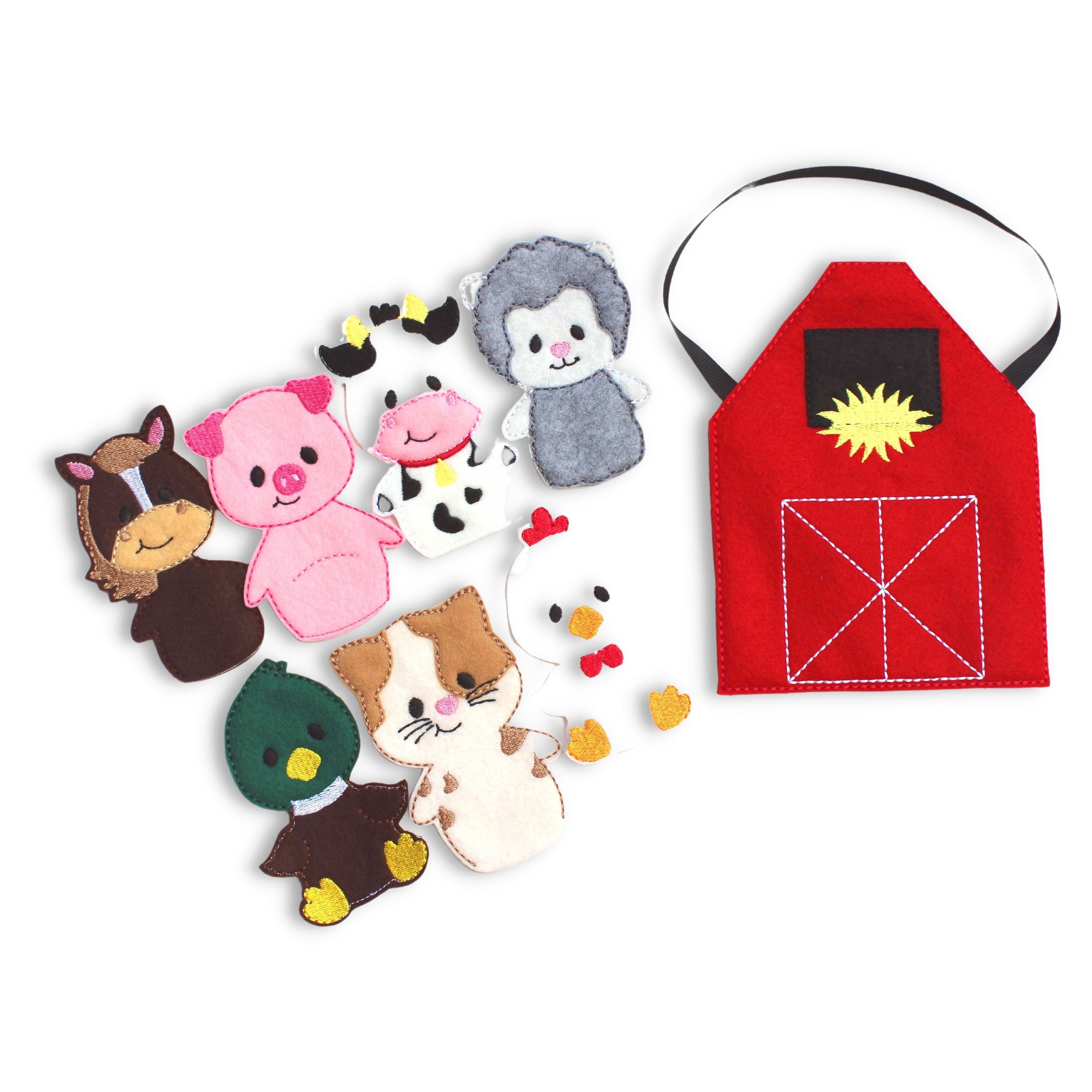 Farm Animal Finger Puppets, Busy Bag, Travel Game, Animal Puppet ...