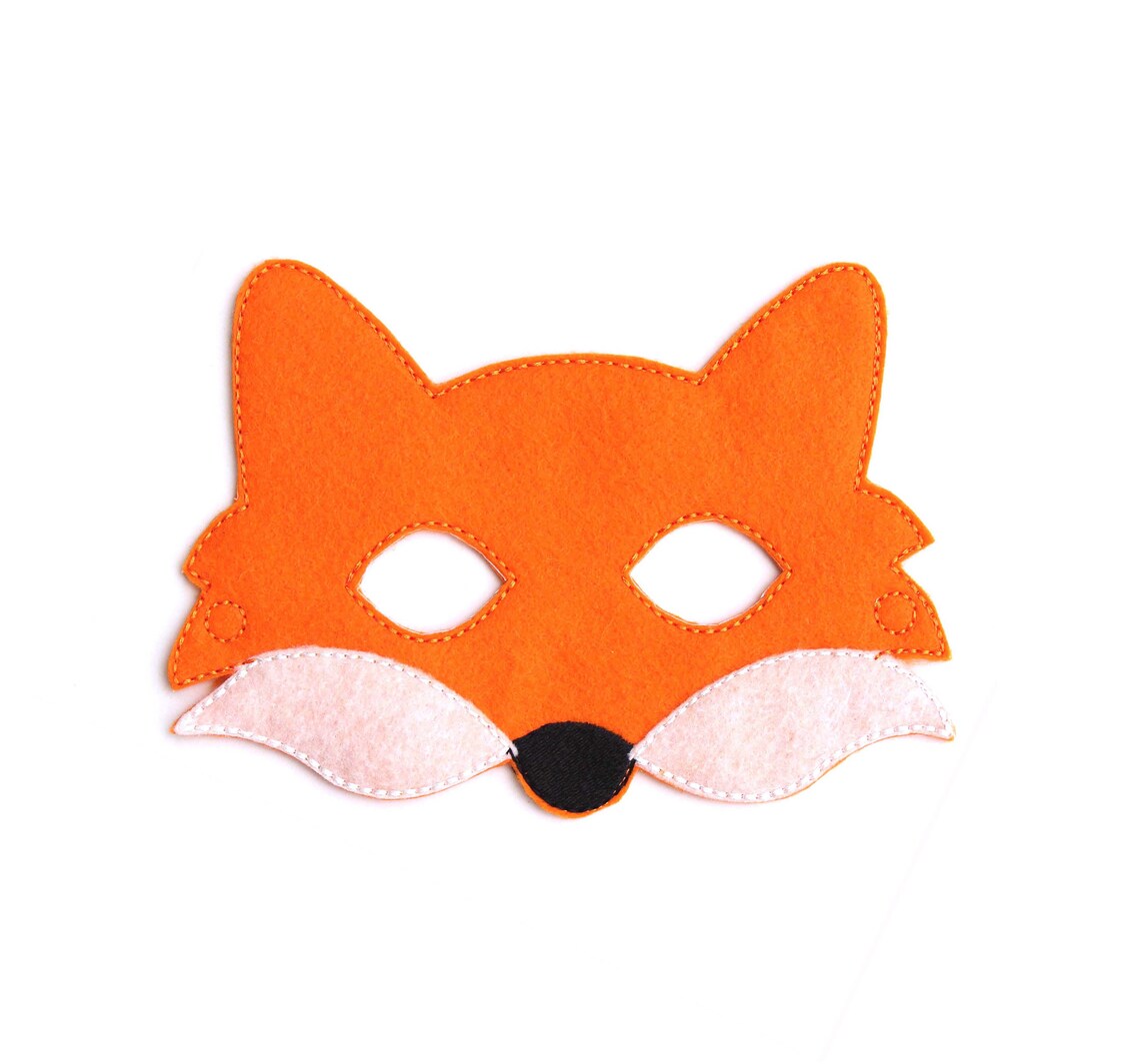 Kids Fox Mask Fox Costume Felt Mask Kids Face Mask Animal - Etsy