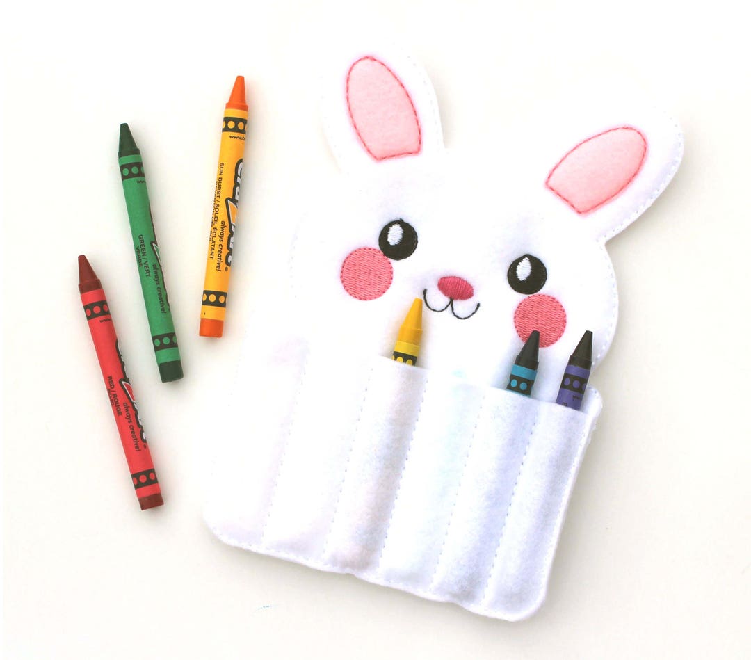 Bunny Crayon Holder, Rabbit Crayon Roll, Crayon Organizer, Travel Toys ...