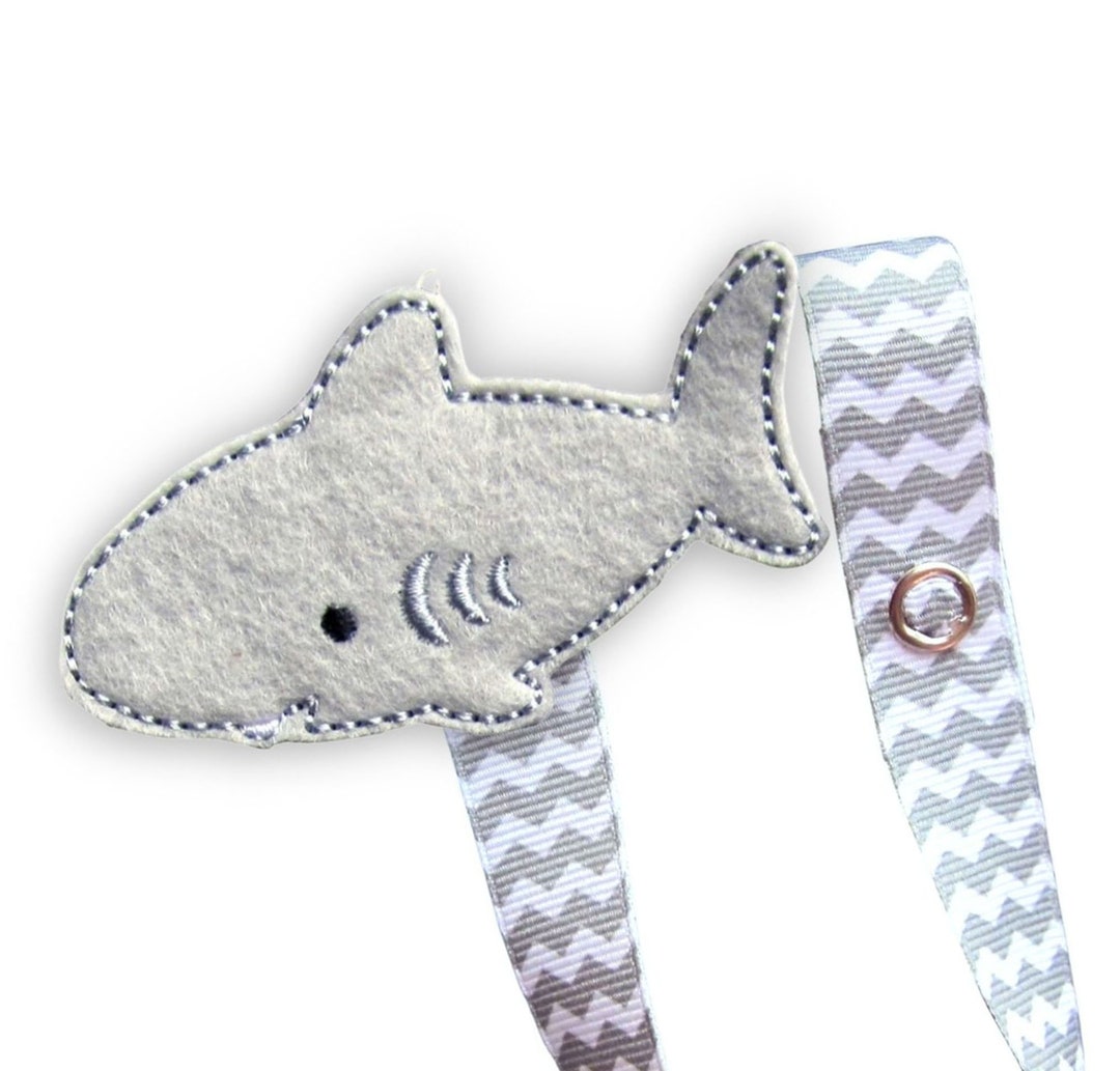 Pacifier Clip, Shark, Boy Pacifier Clip, Pacifier Holder, Binky Clip ...