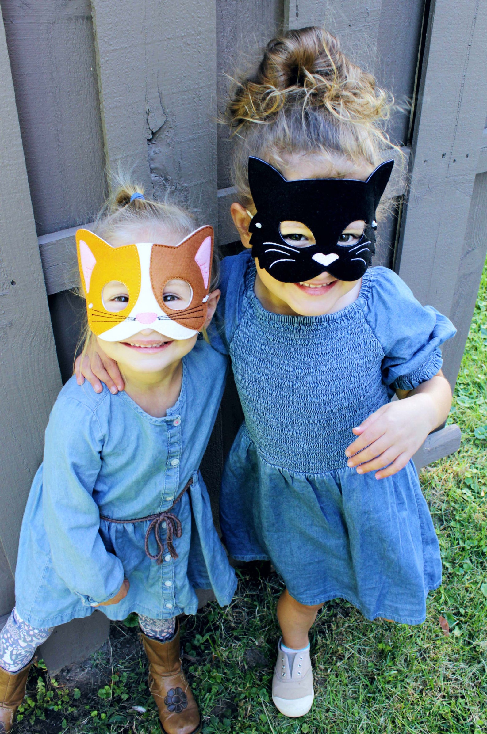 Kids Cat Mask Black Cat Costume Felt Mask Kids Face Mask - Etsy