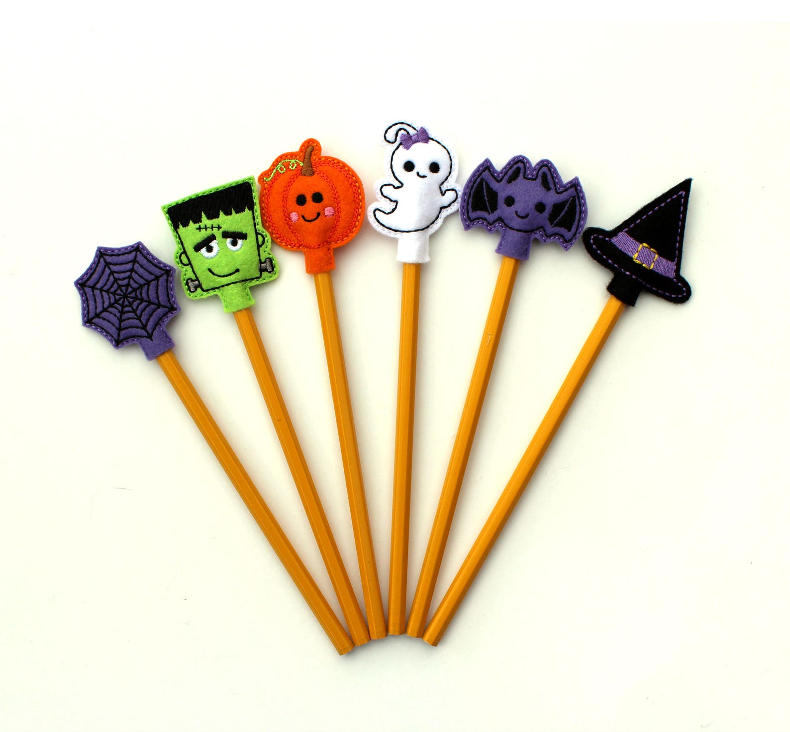 Halloween Pencil Topper Set Halloween Pencil Toppers Felt | Etsy