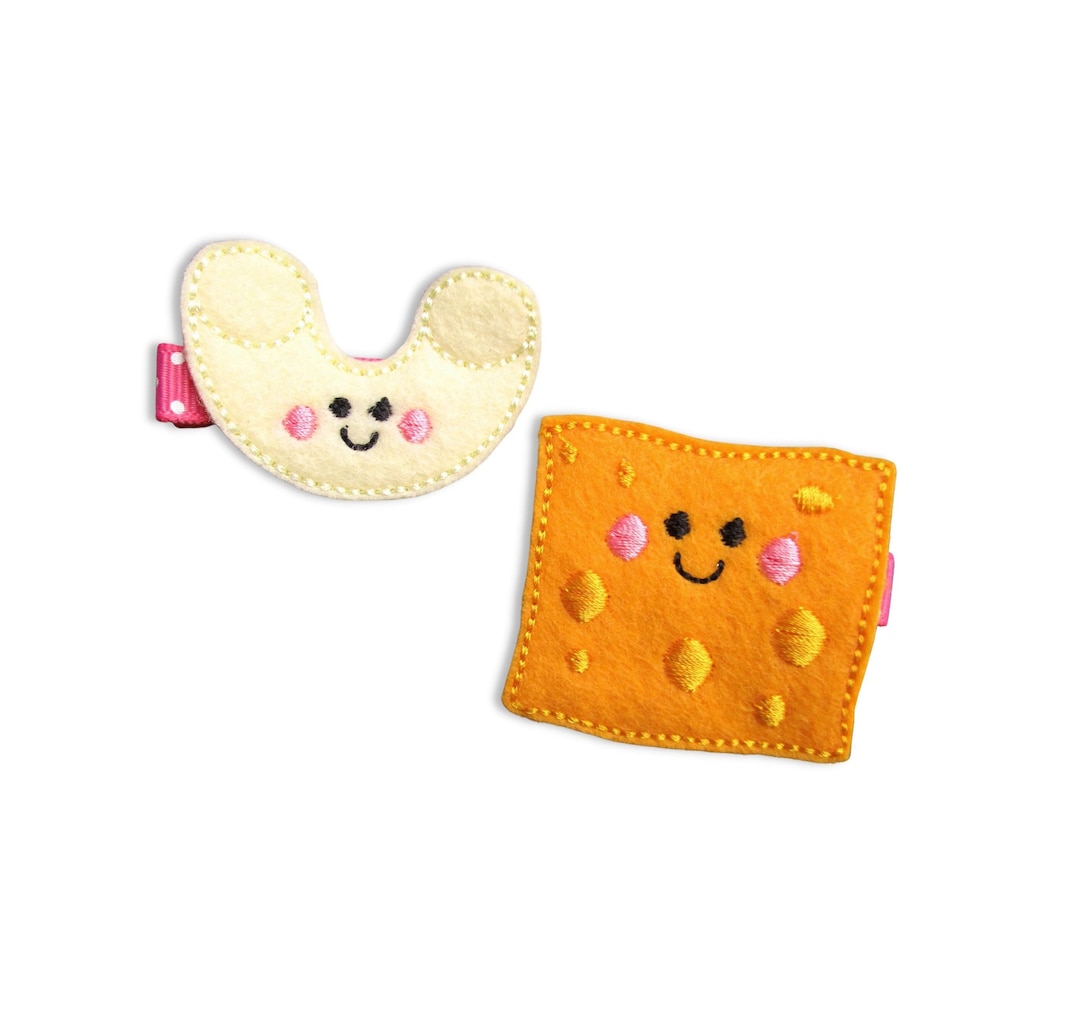 Macaroni and Cheese Hair Clip Clip Set, Food Hair Clippies, Mac N ...