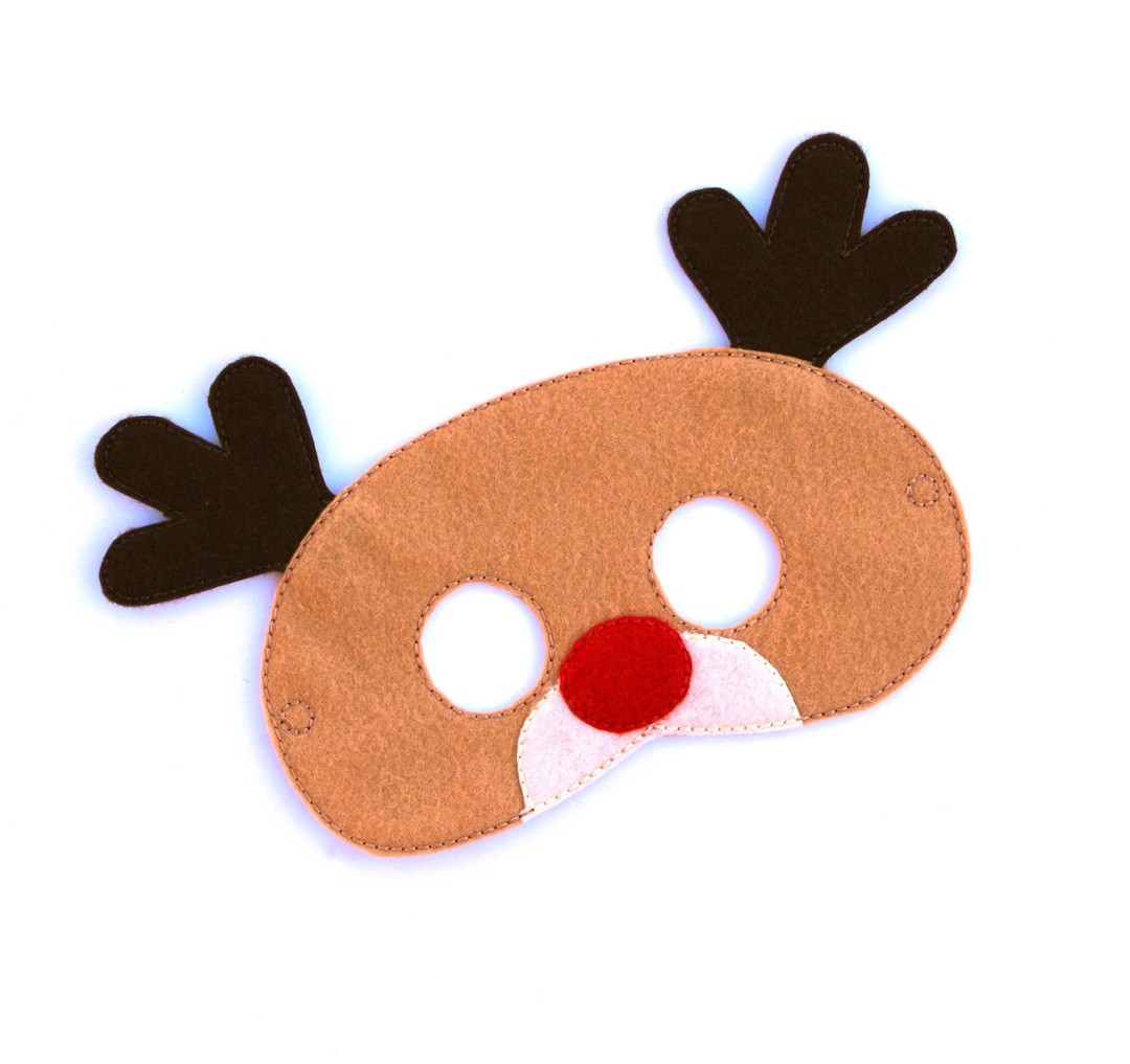 Kids Reindeer Mask Reindeer Costume Felt Mask, Kids Face Mask Animal ...