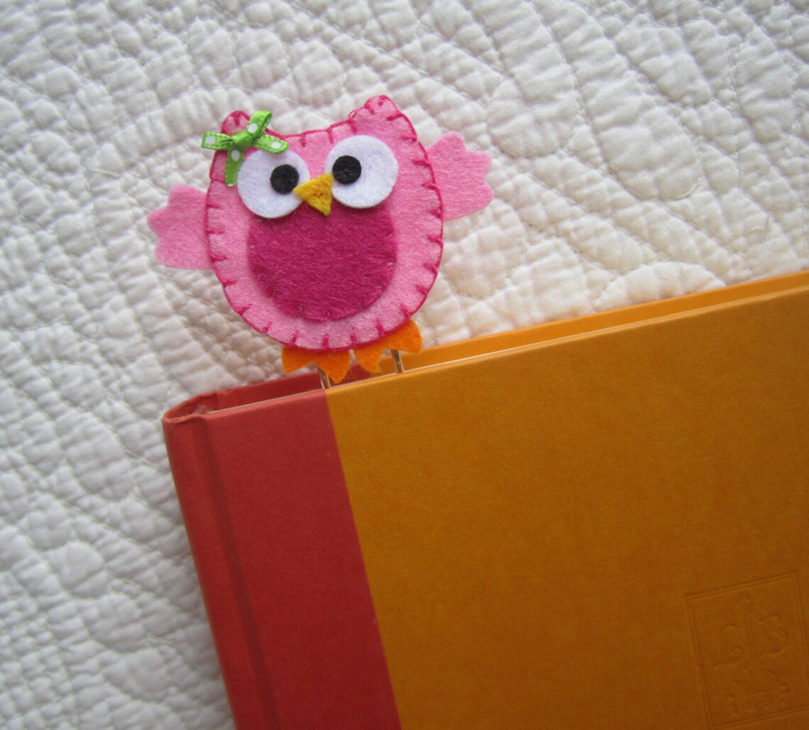 Extra LARGE Paperclip Bookmark Owl Bookmark Kids Felt - Etsy