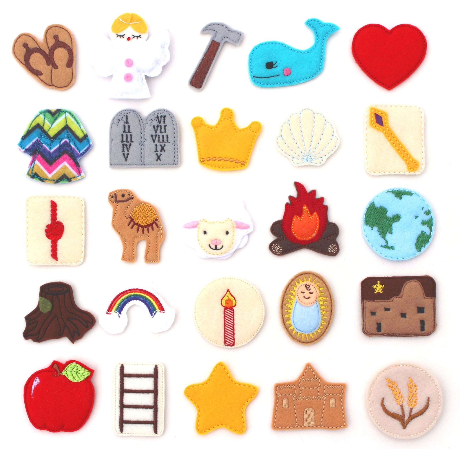 Felt Jesse Tree Ornaments Corresponds With Unwrapping the | Etsy