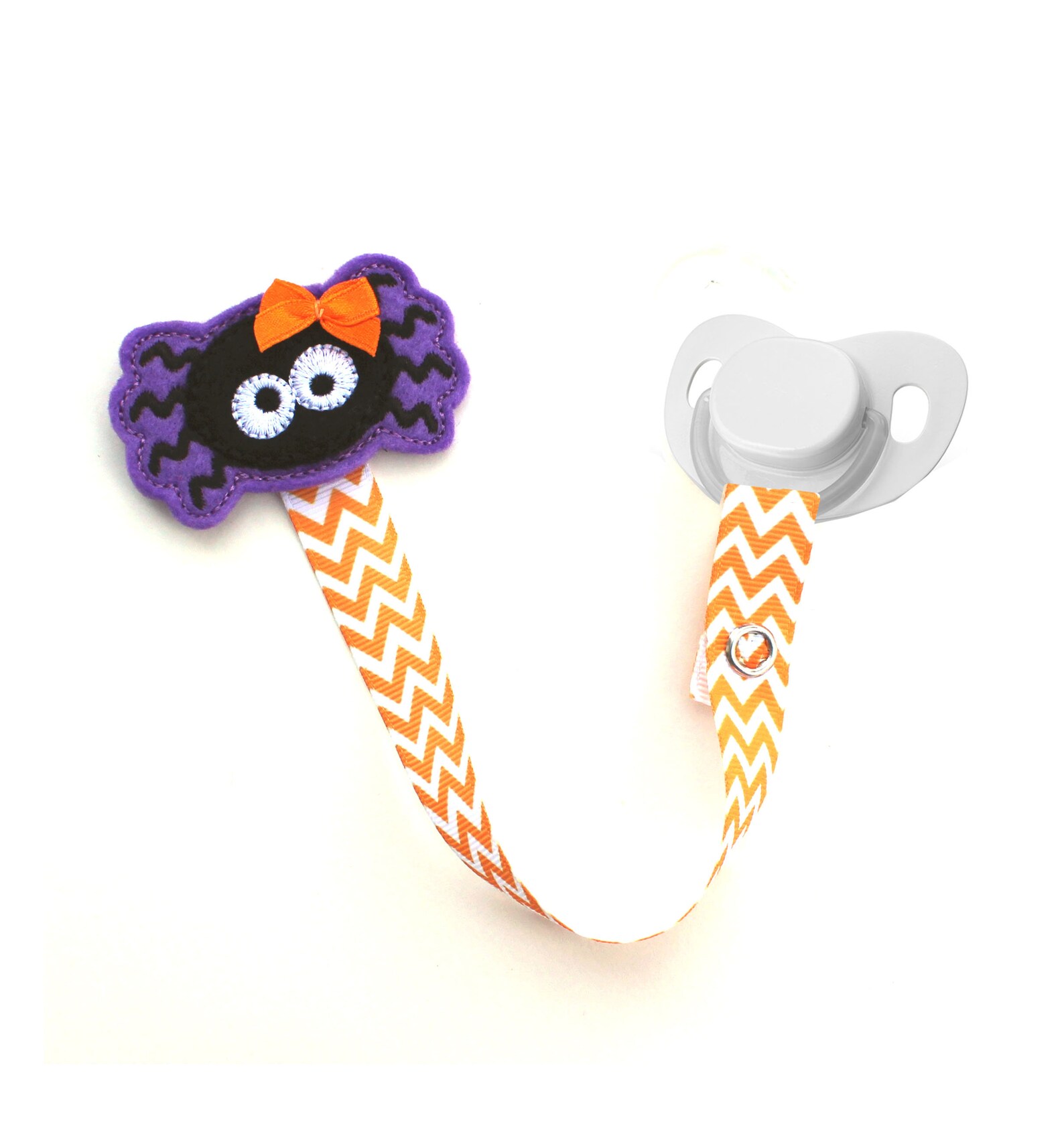 Halloween Pacifier Clip, Spider, Girl Pacifier Clip, Pacifier Holder ...