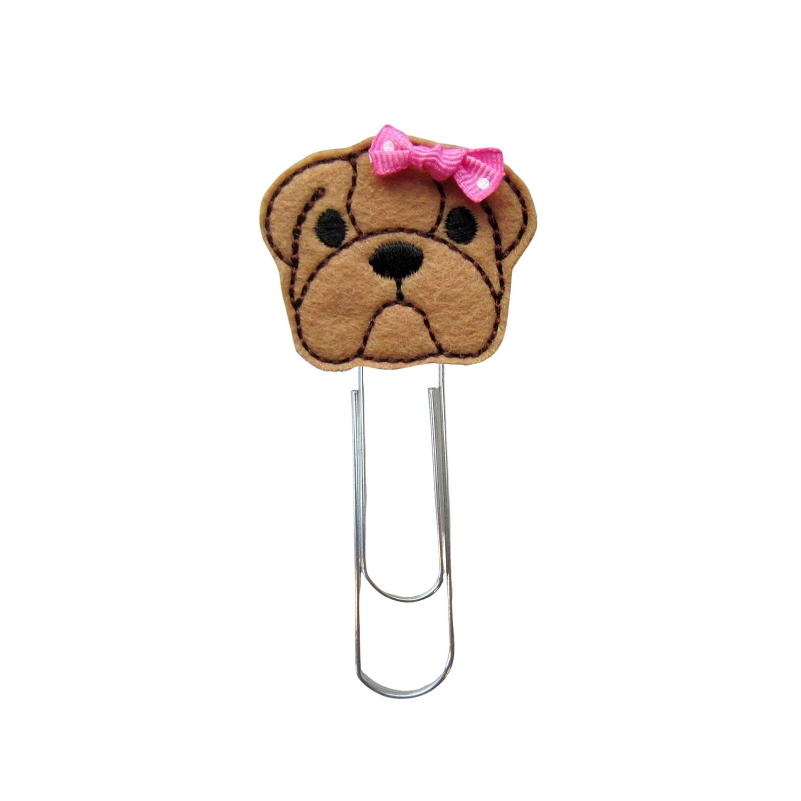 Extra LARGE Paperclip Bookmark Bulldog Bookmark Felt - Etsy