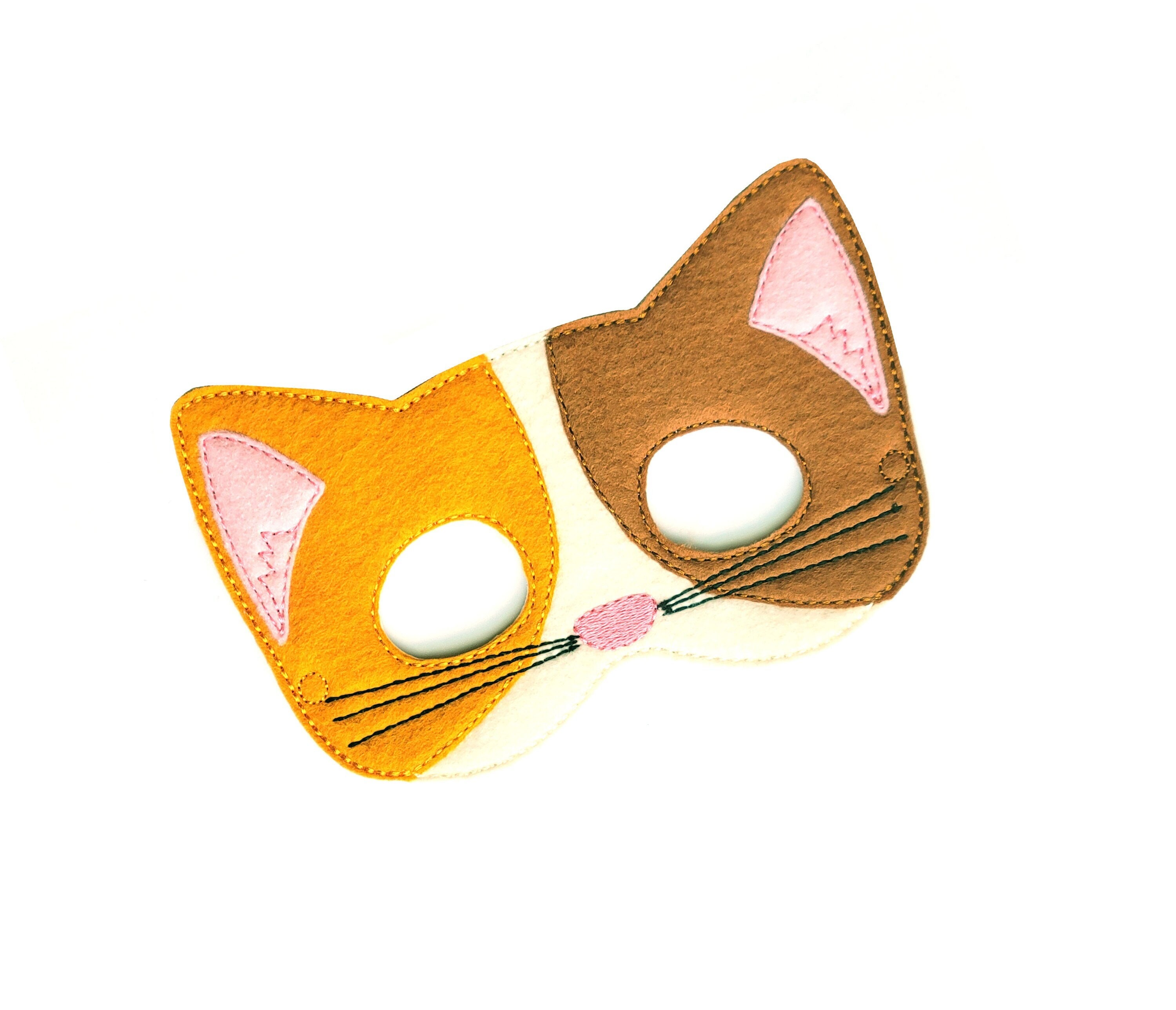 Kids Cat Mask, Calico Cat, Cat Costume, Kitty Costume, Kids Face Mask ...