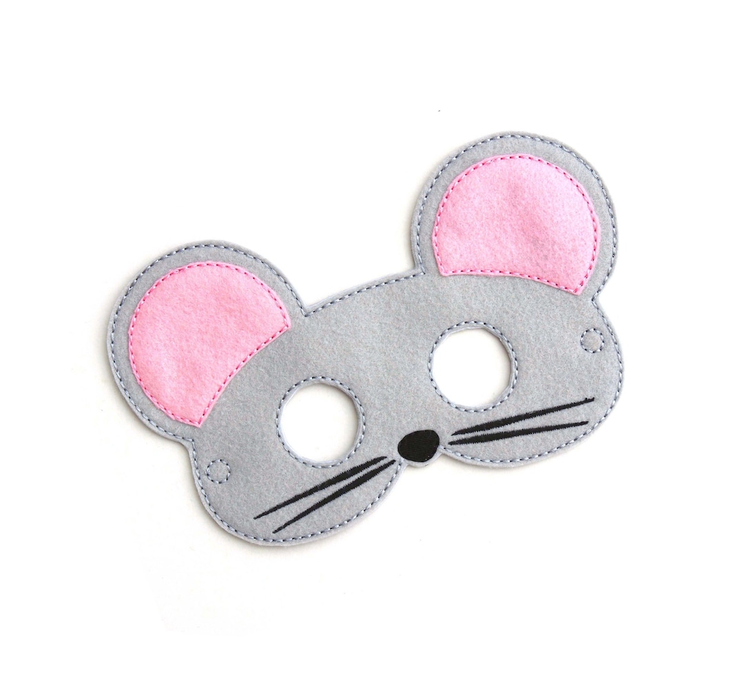 Kids Mouse Mask, Mouse Costume, Felt Mask, Kids Face Mask, Animal Mask ...