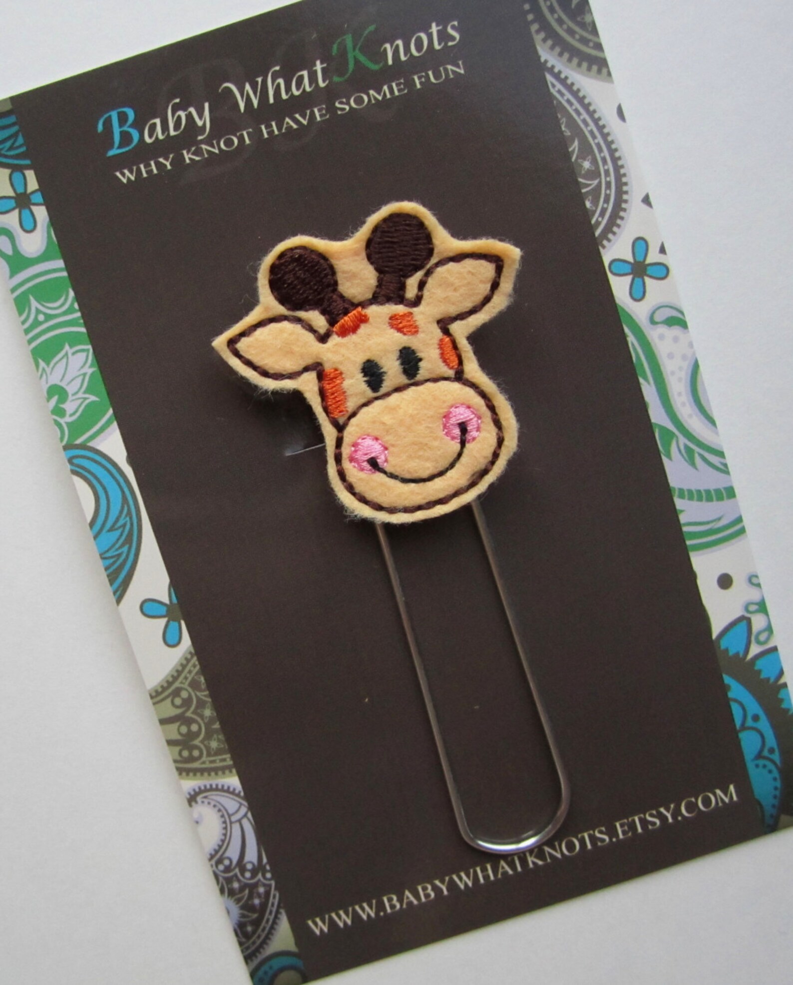 Extra LARGE Paperclip Bookmark Giraffe Bookmark Felt | Etsy