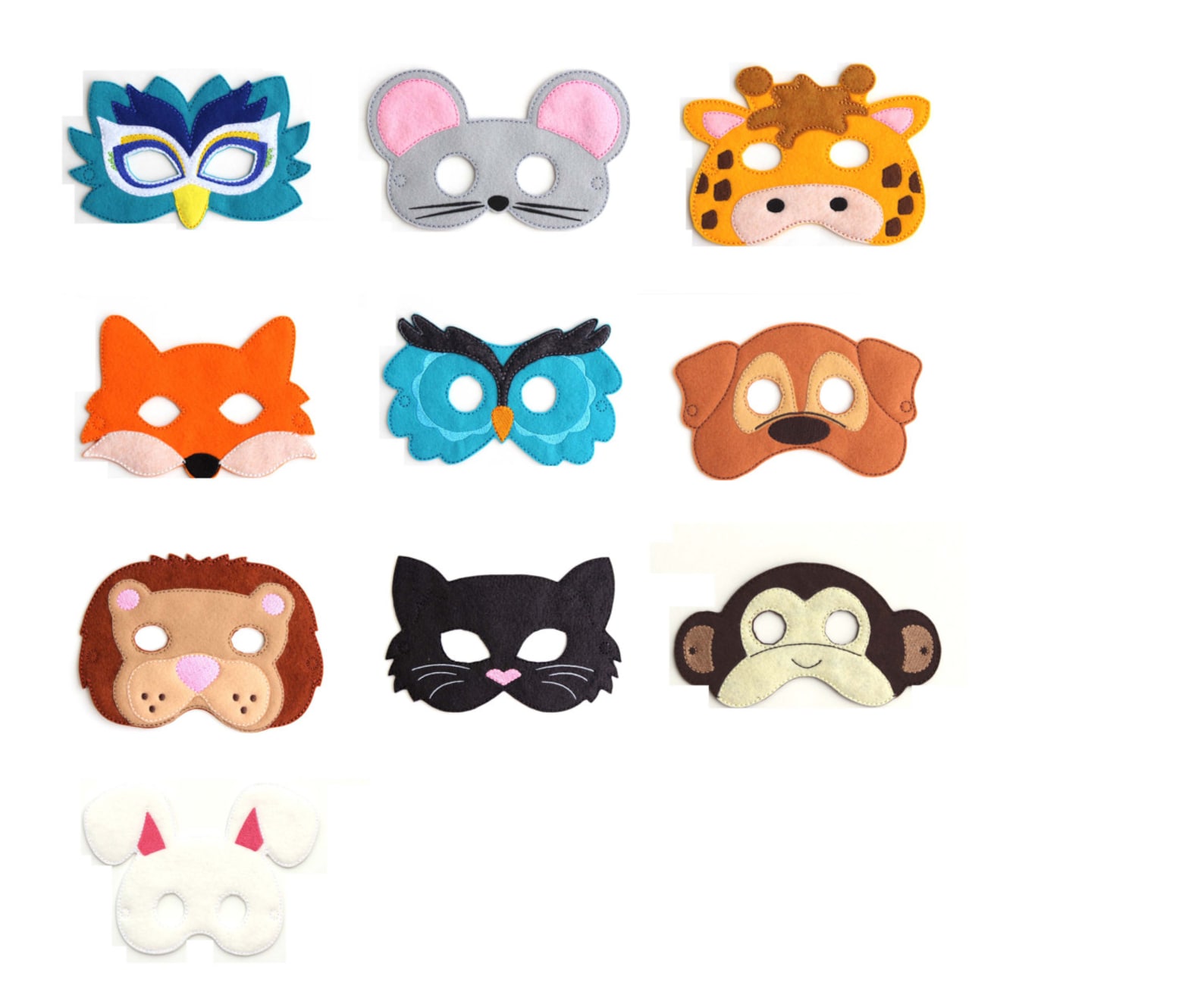 Kids Grey Wolf Mask Wolf Costume Dog Felt Mask Kids Face Mask | Etsy