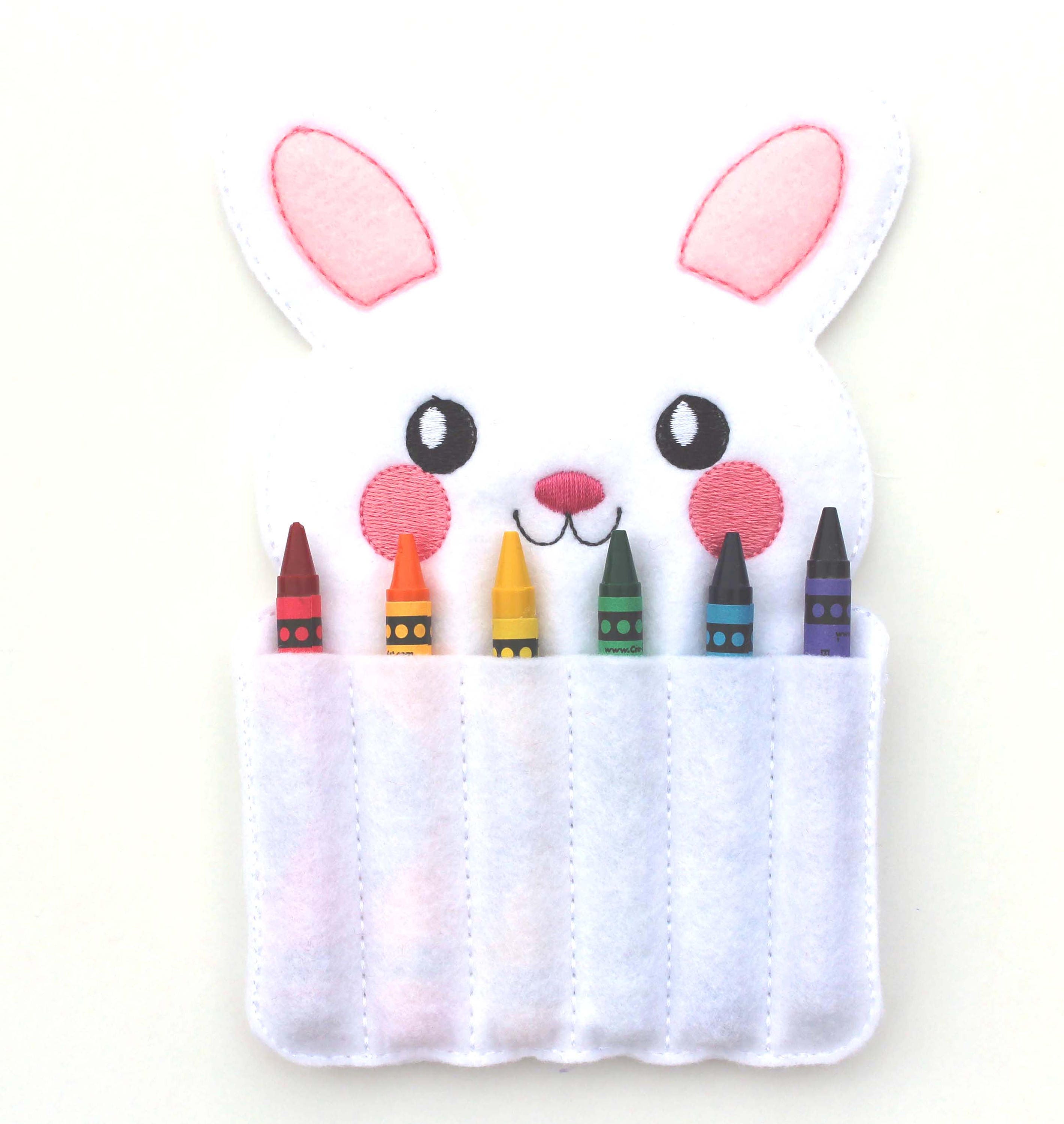 Bunny Crayon Holder Rabbit Crayon Roll Crayon Organizer | Etsy