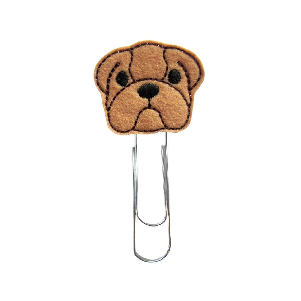 Extra LARGE Paperclip Bookmark Bulldog Bookmark Felt - Etsy