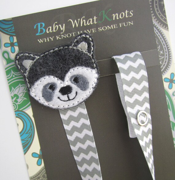Pacifier Clip Raccoon Boy Pacifier Clip Pacifier Holder | Etsy
