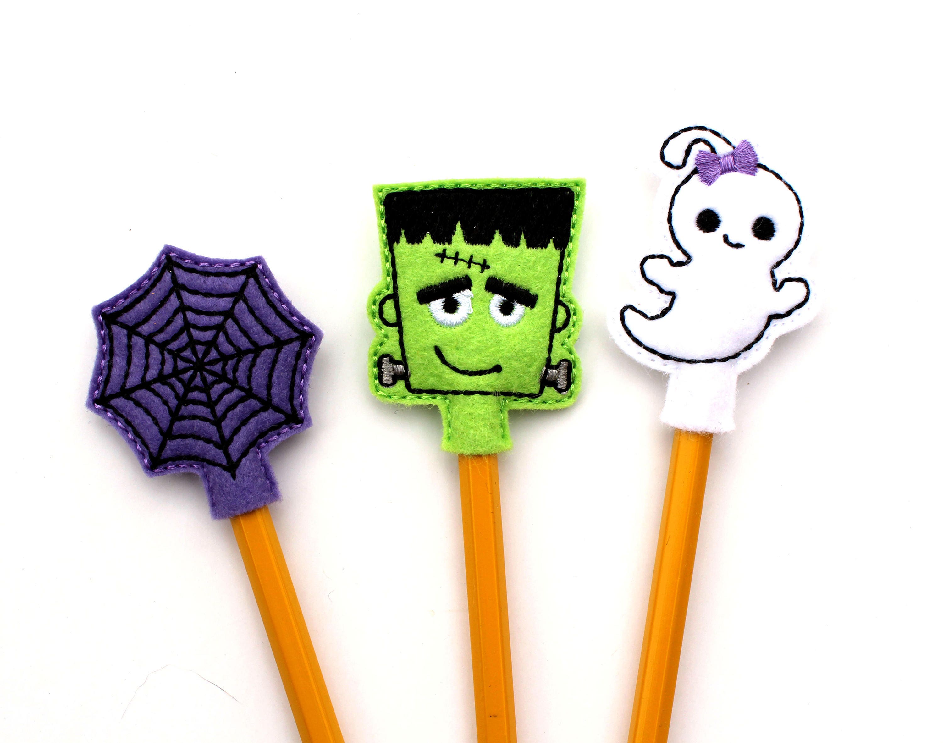 Halloween Pencil Topper Set Halloween Pencil Toppers Felt - Etsy