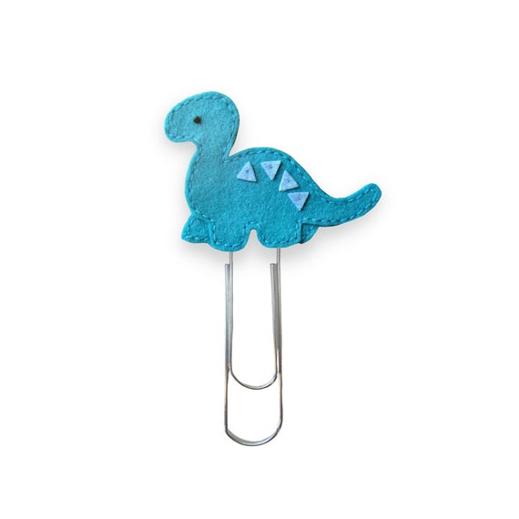 Buy Extra LARGE Paperclip Bookmark Blue Dinosaur Bookmark Kids Felt Bookmark Paperclips Jumbo Paper Clip Clip Planner Clips Online in India Etsy