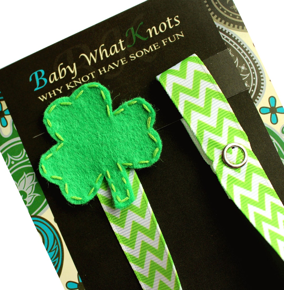 St. Patricks Day Pacifier Clip, Shamrock Pacifier Clip, Clover Clip ...