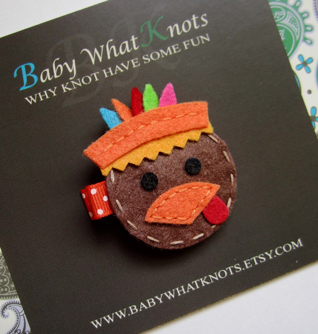 Thanksgiving Turkey Hair Clip, Turkey Hair Clip, Thanksgiving Hair Clip ...