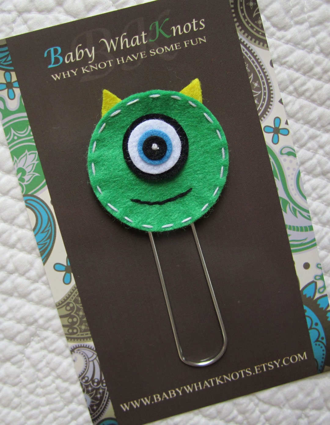 Extra LARGE Paperclip Bookmark, Monster Bookmark, Felt Bookmark ...