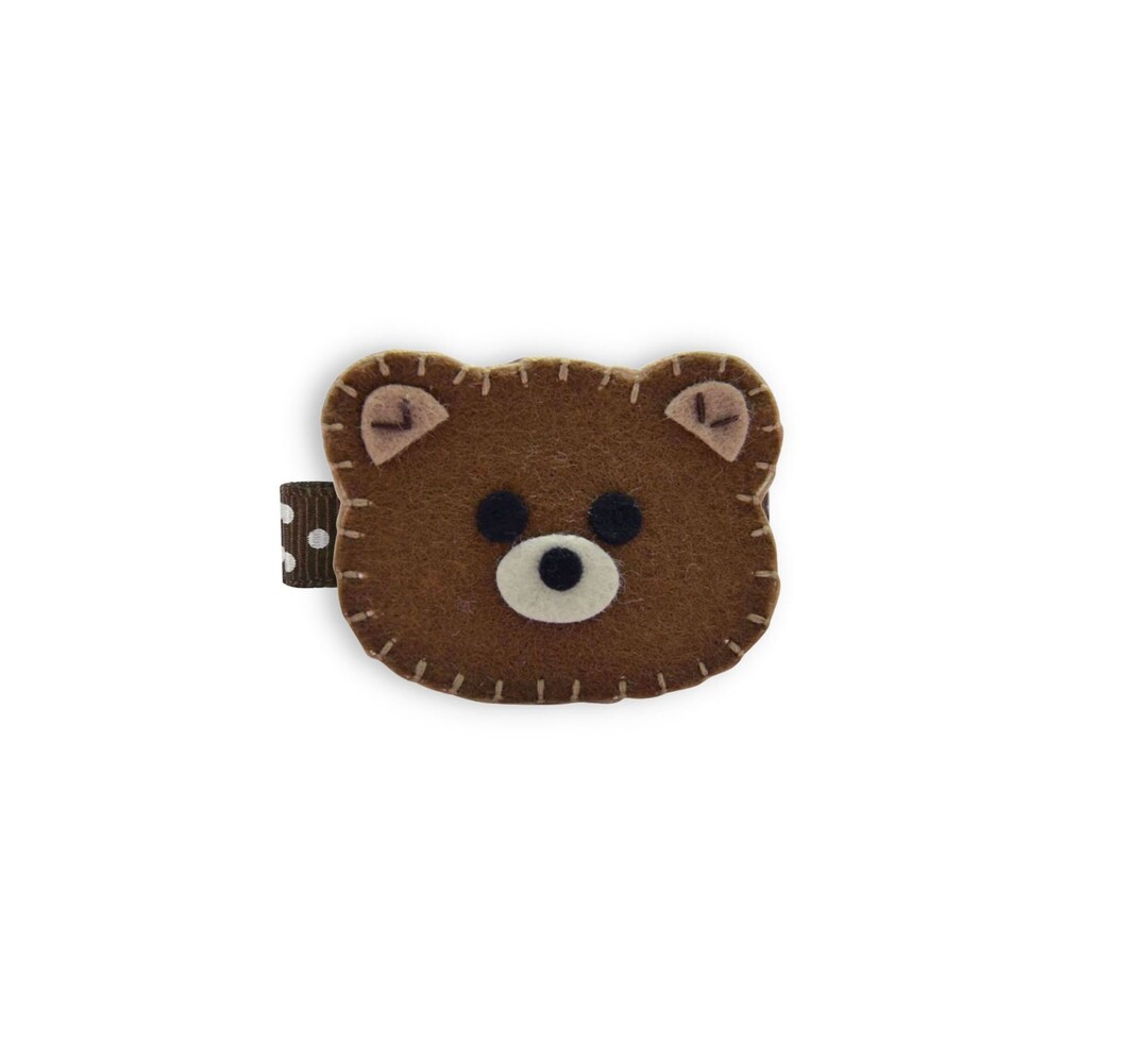 Bear Hair Clip, Teddy Bear, Baby Hair Clippies, Girl Barrette, Bear ...
