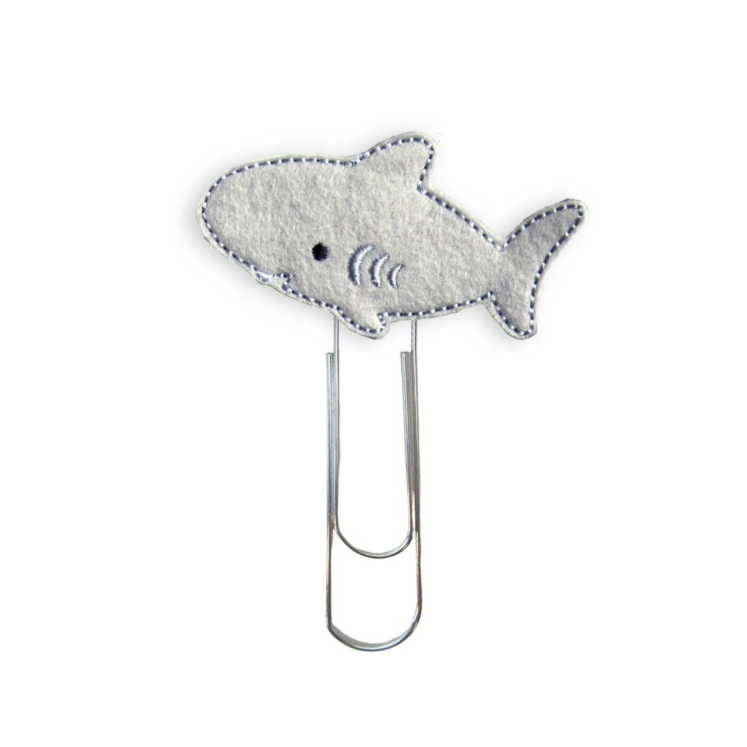 Extra LARGE Paperclip Bookmark, Shark Bookmark, Felt Bookmark ...