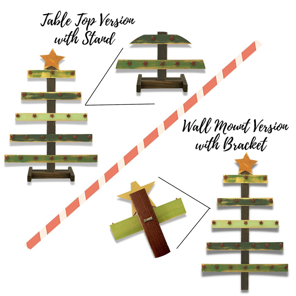 Christmas Advent Tree FREE SHIPPING Wood Advent Tree - Etsy