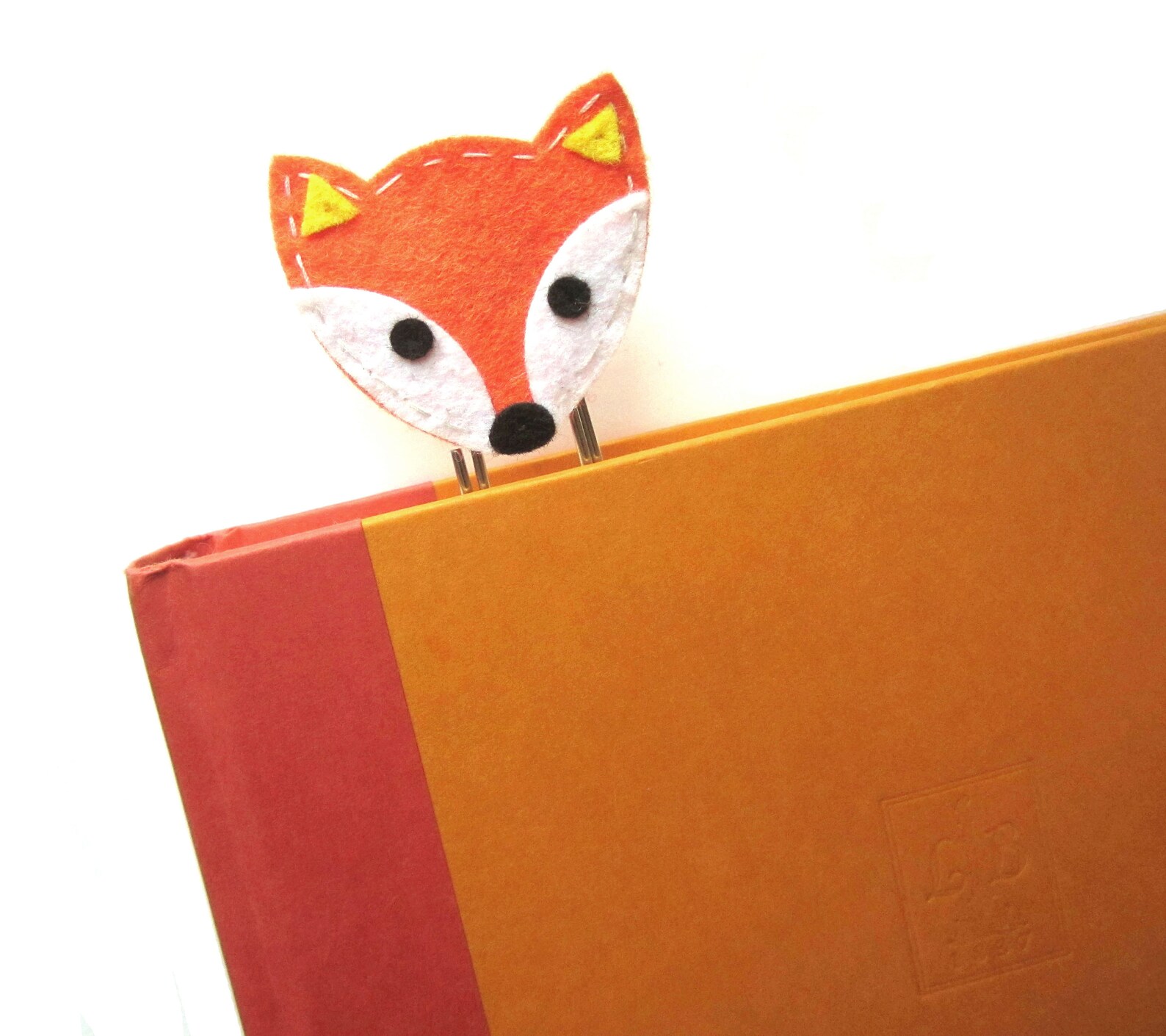 Extra LARGE Paperclip Bookmark, Fox Bookmark, Kids Felt Bookmark ...