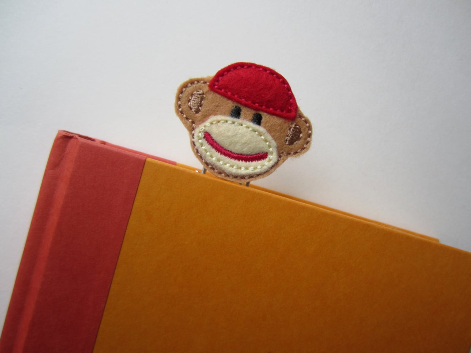 Extra LARGE Paperclip Bookmark, Monkey Bookmark, Felt Bookmark ...