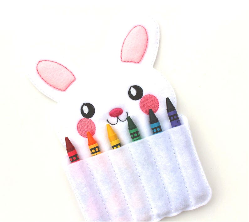 Bunny Crayon Holder, Rabbit Crayon Roll, Crayon Organizer, Travel Toys ...