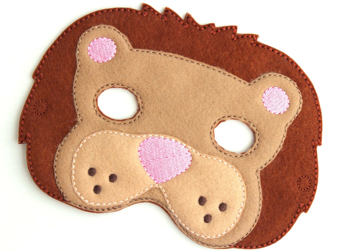 Kids Lion Mask Lion Costume Zoo Felt Mask Kids Face Mask | Etsy