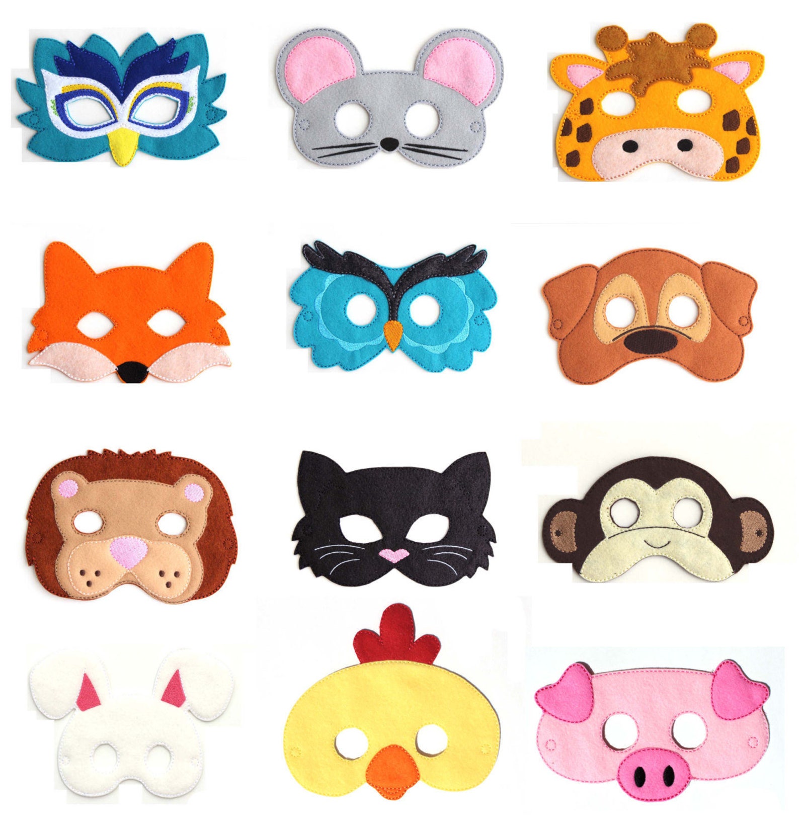 Kids Cow Mask, Farm Animal, Costume, Felt Mask, Kids Face Mask, Animal ...