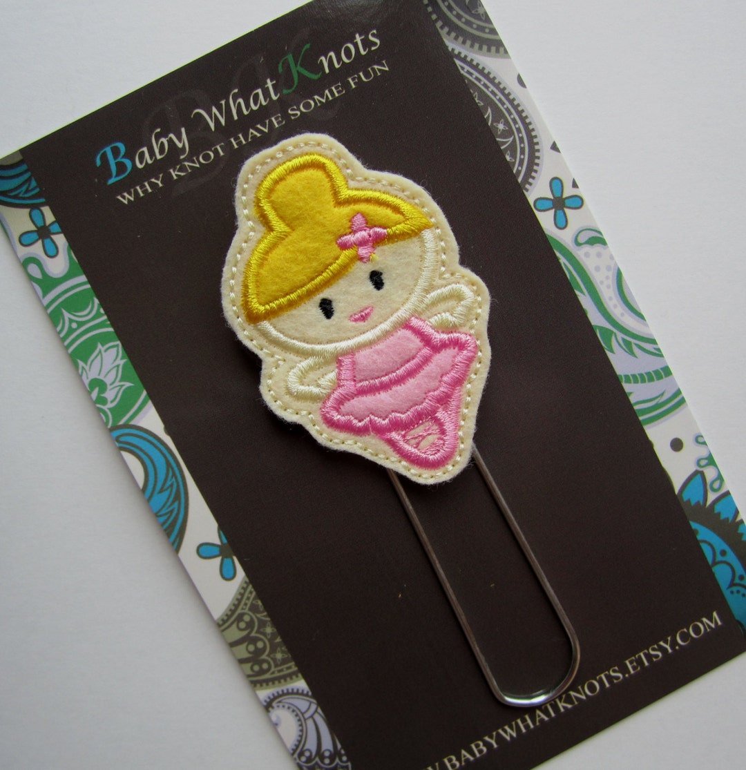 Extra LARGE Paperclip Bookmark, Ballerina Bookmark, Kids Felt Bookmark ...