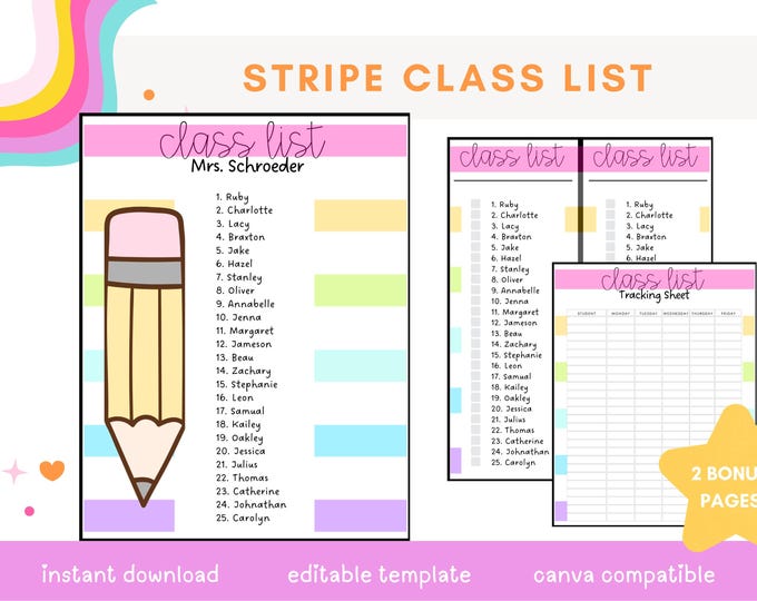 PRINTABLE School Supply List | Elementary School Supply List Template ...