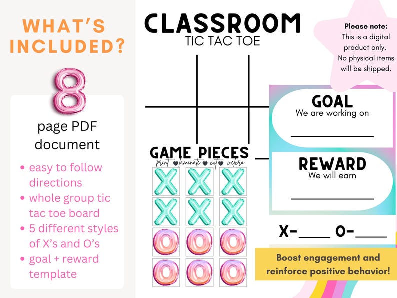 Whole Classroom Behavior Management Bingo Game: Printable Positive ...