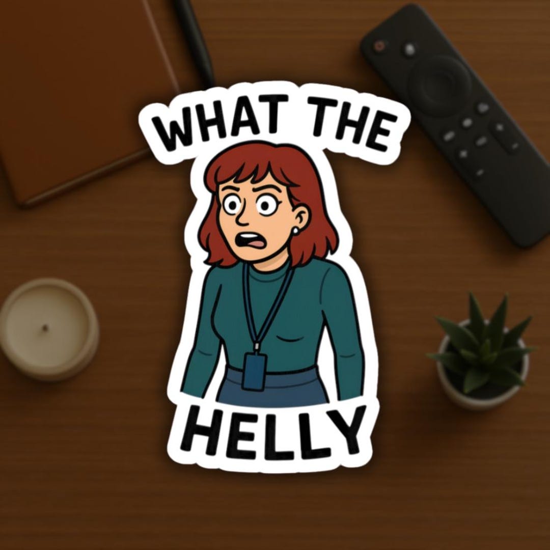 What the Helly Sticker, Severance Inspired TV Show Merch, Helly R Meme ...