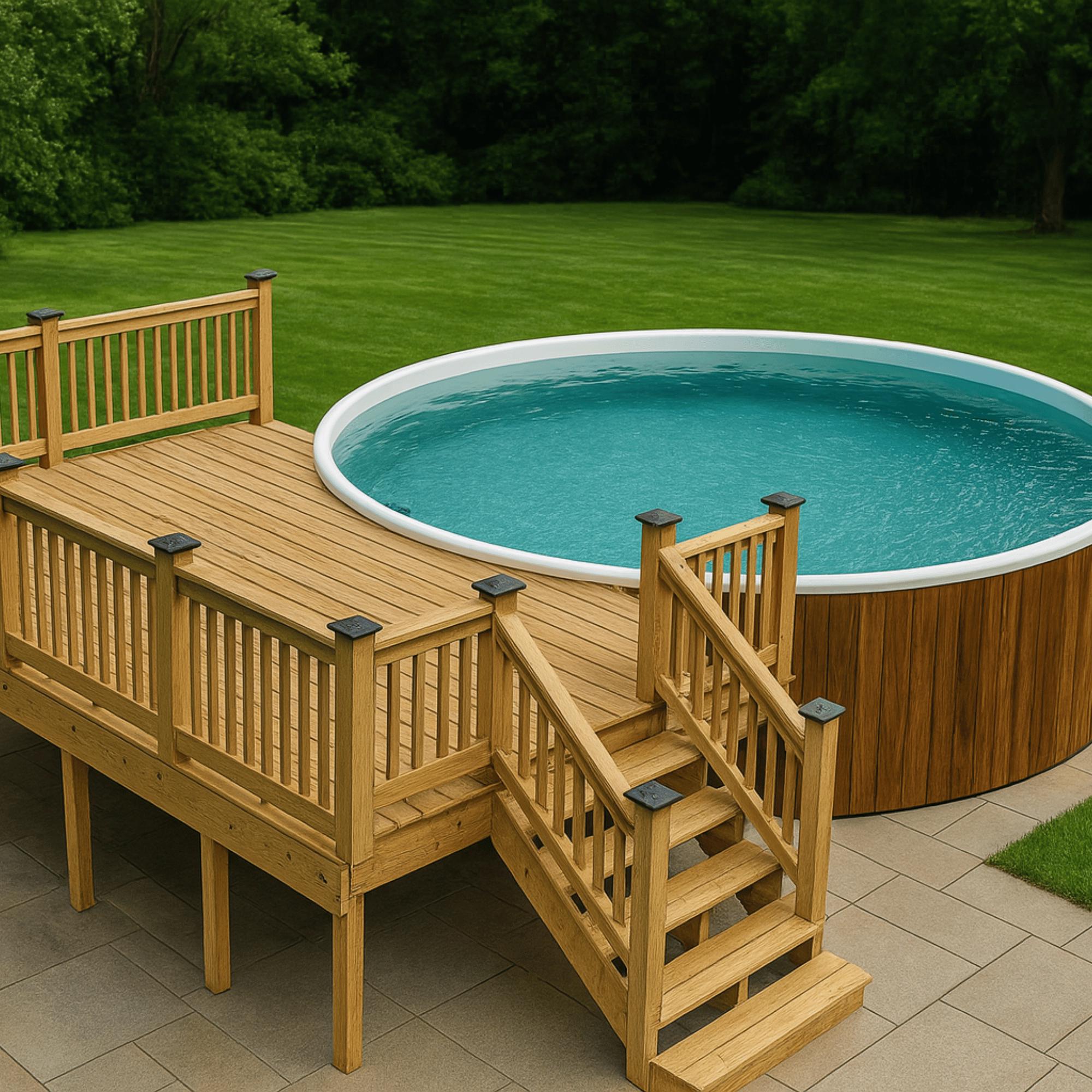 10x12 Pool Deck DIY Plan for 18 Round Pool – PDF Build Guide + Cut List ...