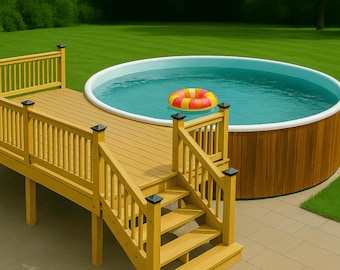 10x12 Pool Deck DIY Plan for 18 Round Pool – PDF Build Guide + Cut List ...